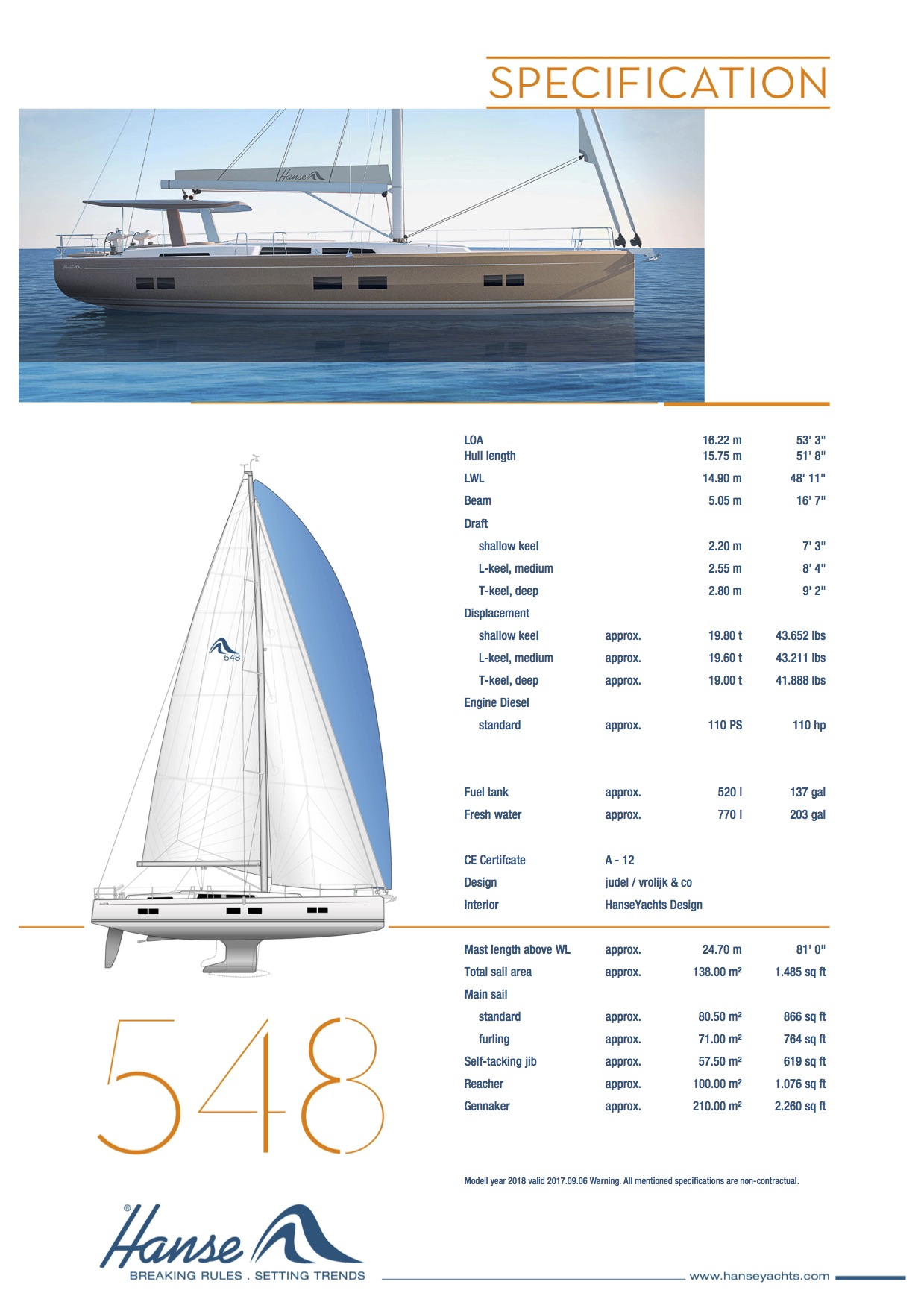 Hanse_548.18_Specification - SALERNO CANTIERI